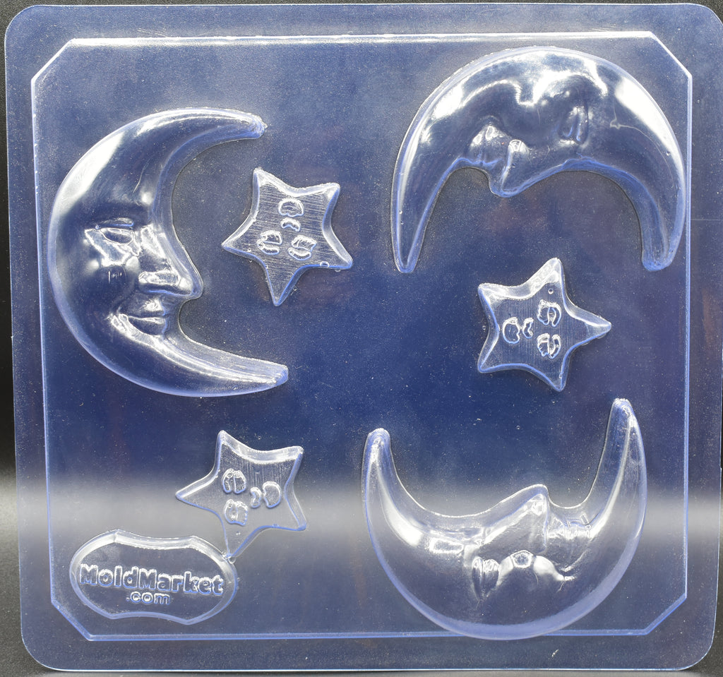 Crescent Moon and Stars Soap Mold – MoldMarket